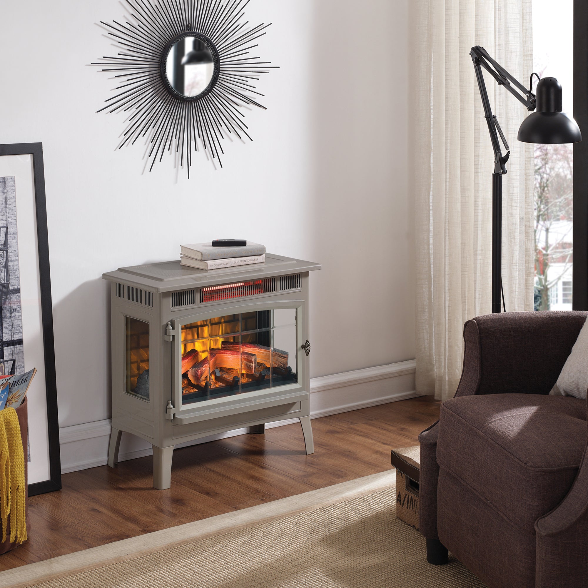 duraflame Freestanding Electric Fireplace Stove Heater with 3D Flame E ...