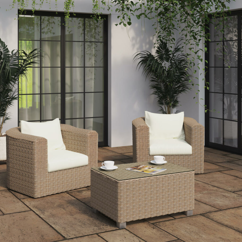 3 Piece Conversation Set with Cushions - Twin Star International