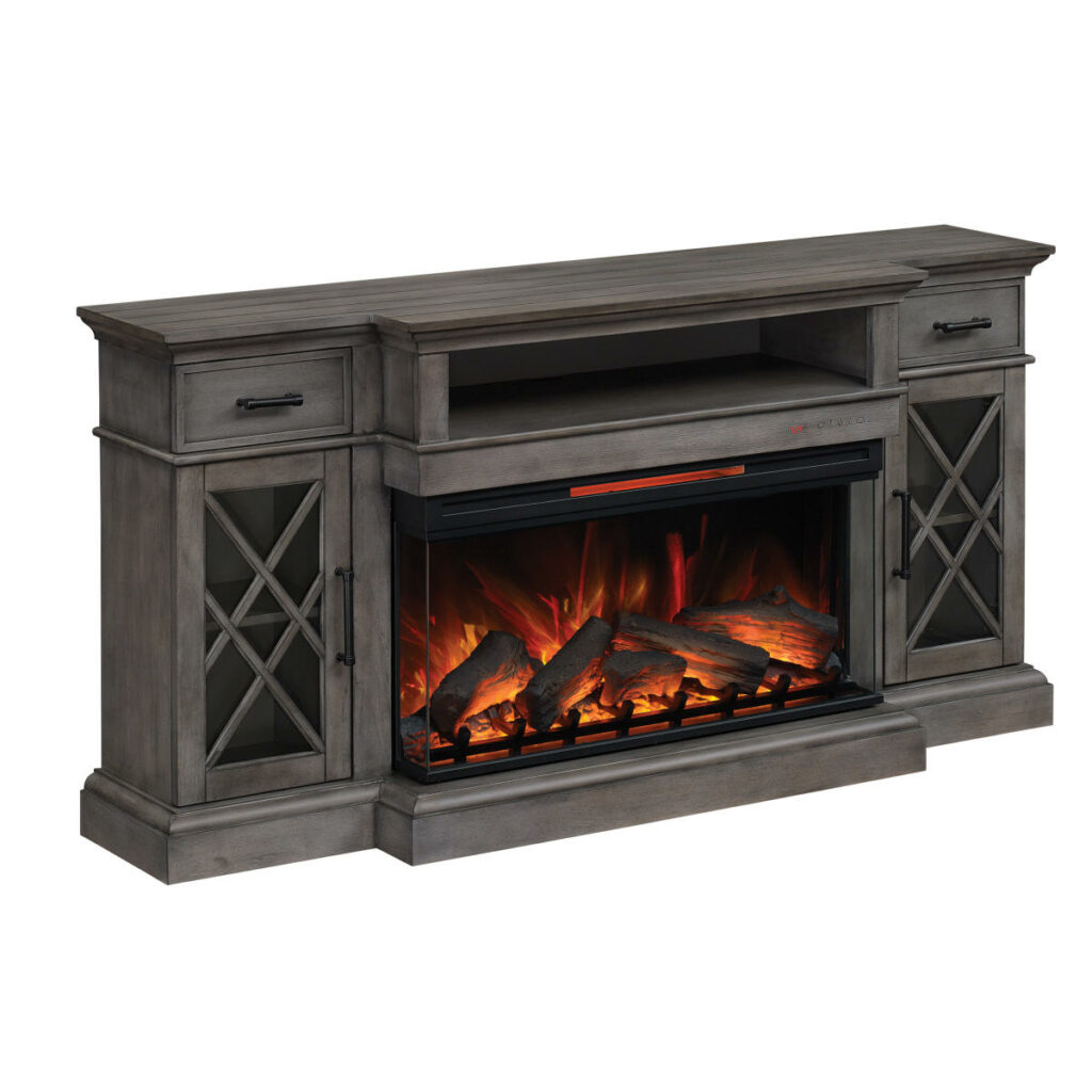 Hamilton™ TV Stand with ClassicFlame® PanoGlow™ Electric Fireplace ...